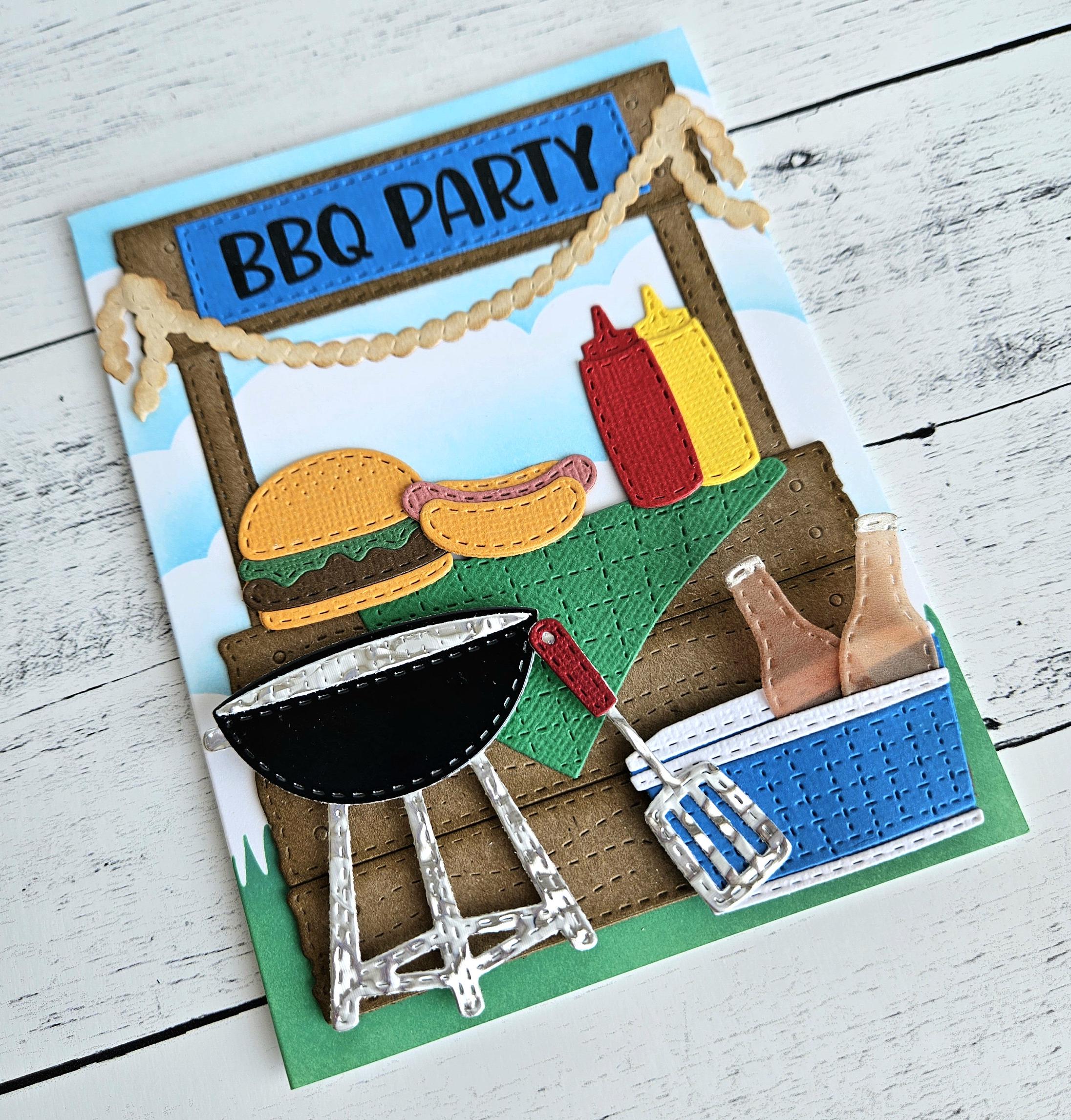 BBQ Party Card, Barbeque Birthday Card - Etsy