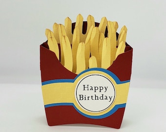 French Fry Card | Etsy