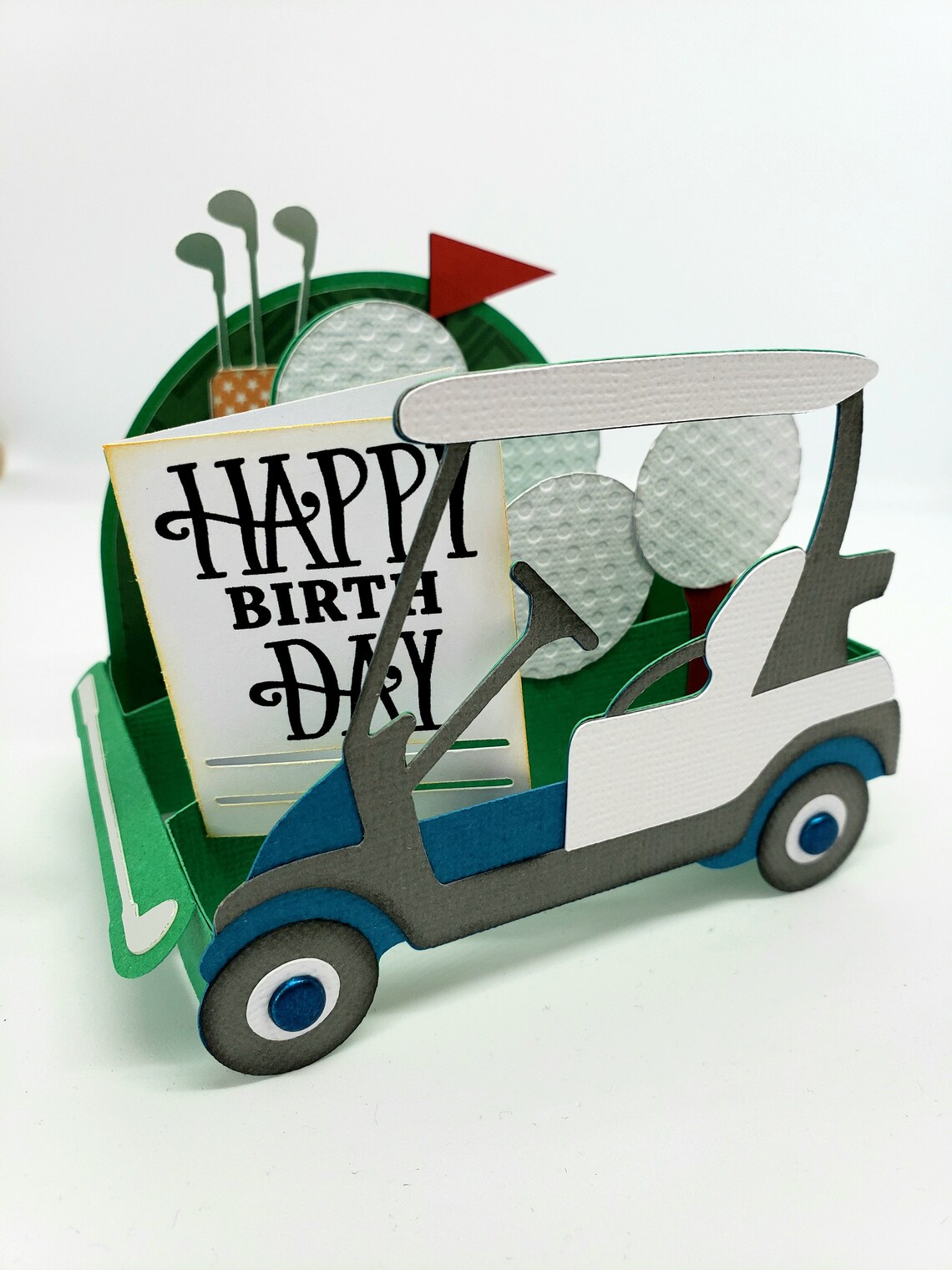 Golf Cart Box Card Father's Day Card Birthday Card - Etsy