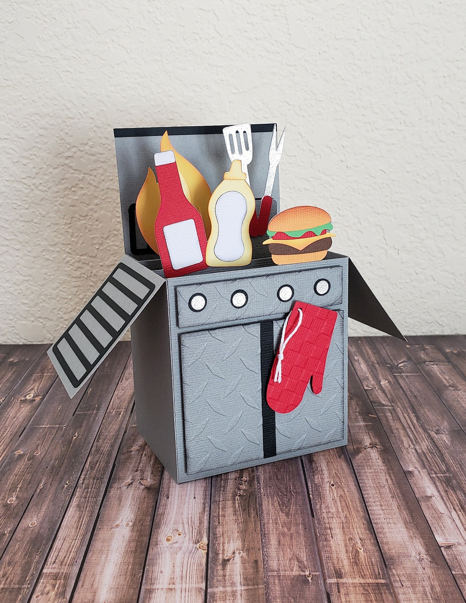 BBQ Box Card, Barbeque Card, Father's Day Card, Birthday Card, Grilling ...
