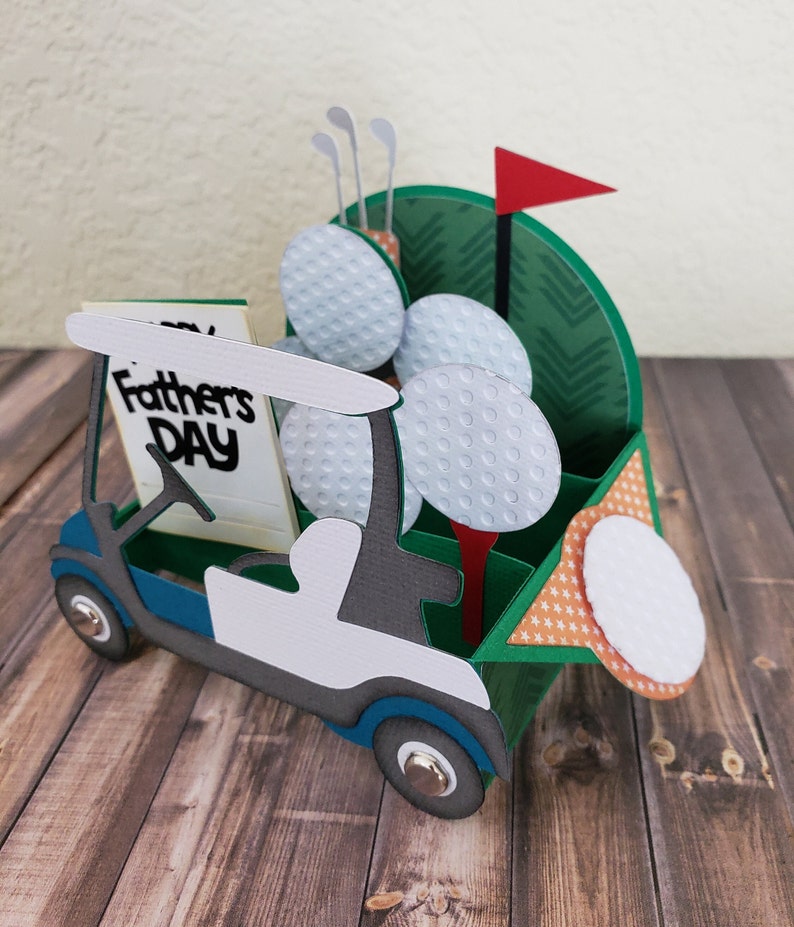 Golf Cart Box Card, Father's Day Card, Birthday Card, Retirement Card ...