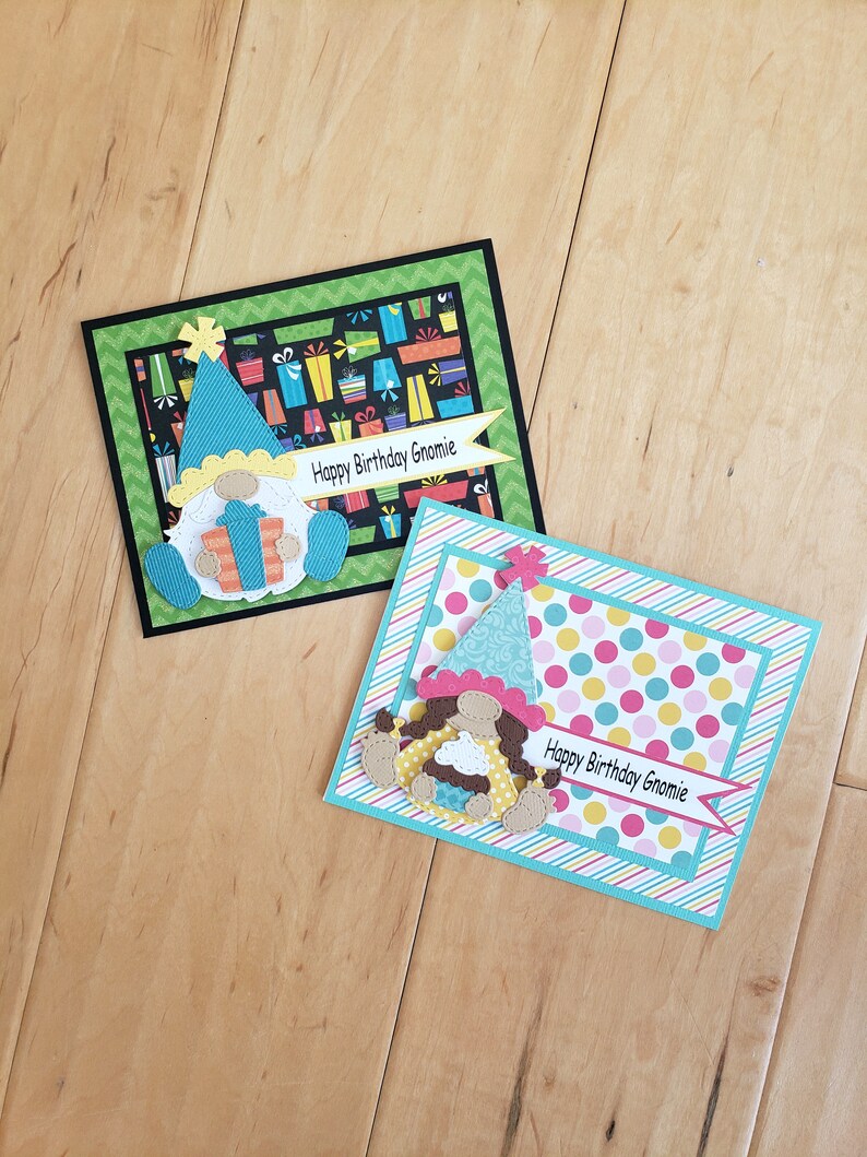 Happy Birthday Gnomie Card Gnome Birthday Card - Etsy