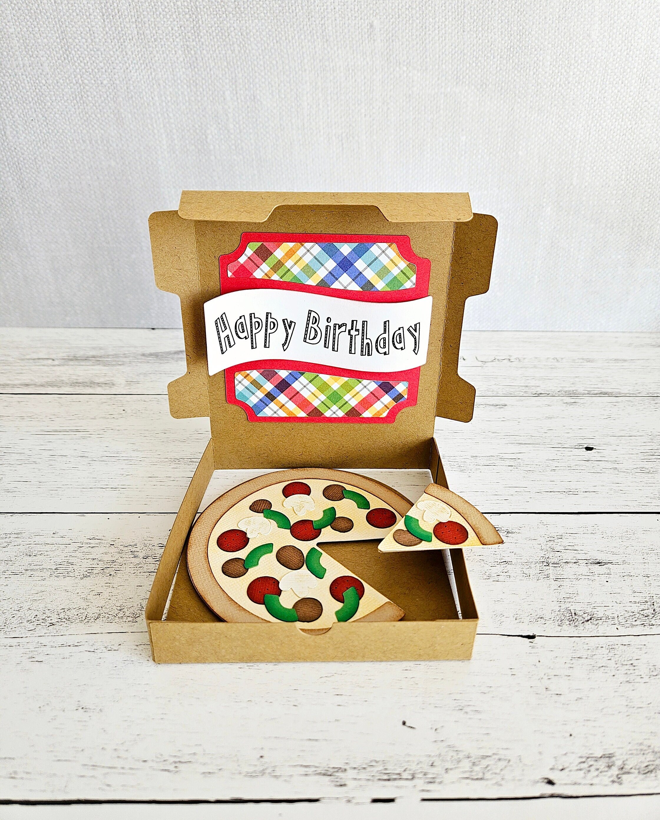Pizza Box Card, Birthday Card, Father's Day Card, Thank You Card ...