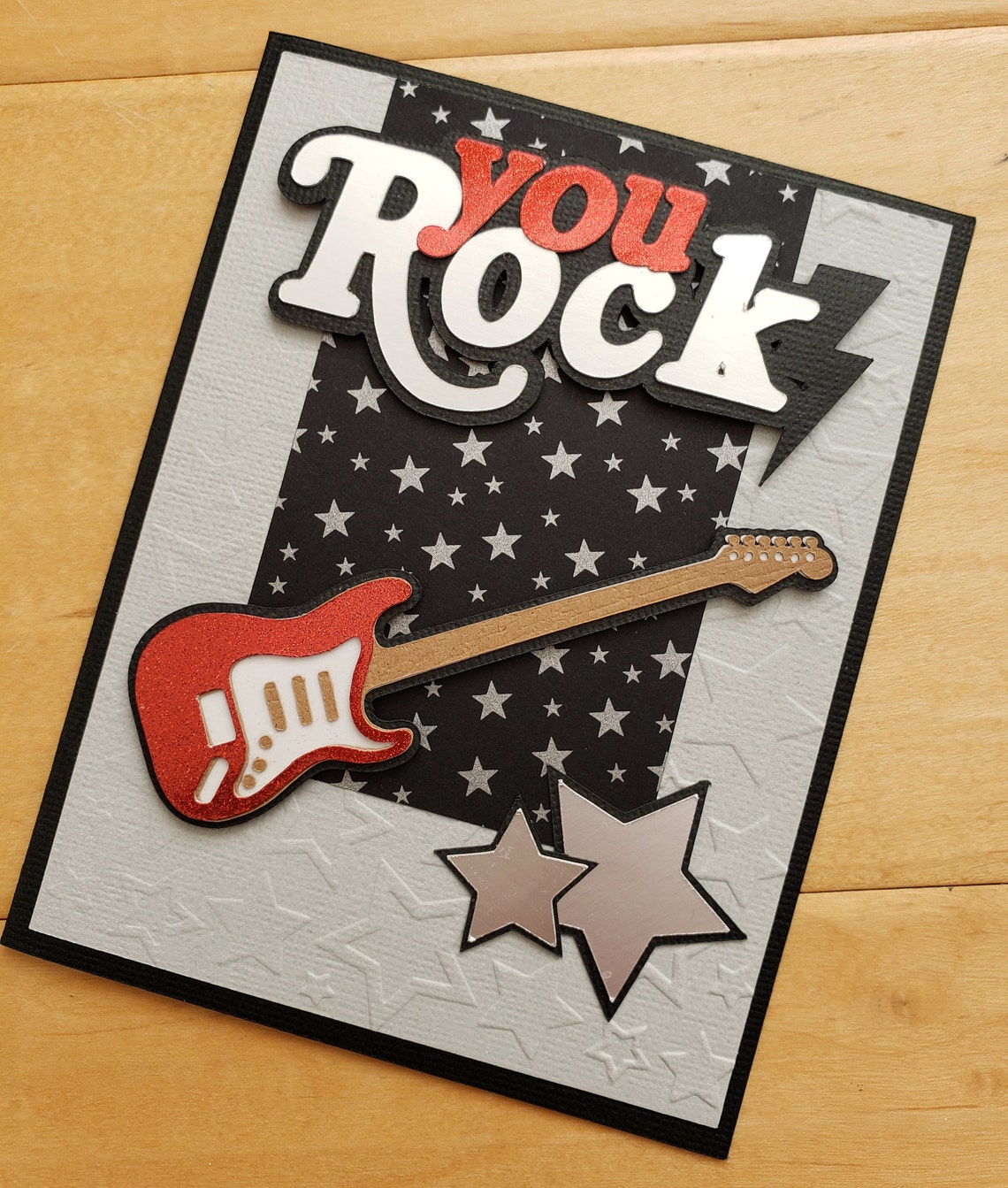You Rock Guitar Card Birthday Card Thank You Card All - Etsy