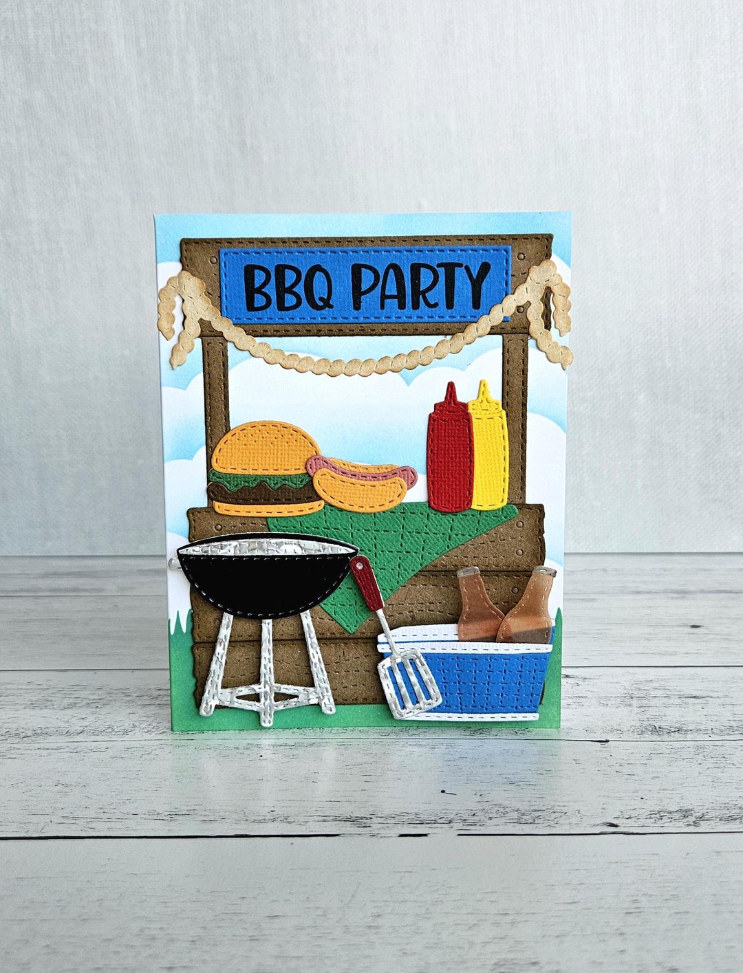 BBQ Party Card, Barbeque Birthday Card - Etsy
