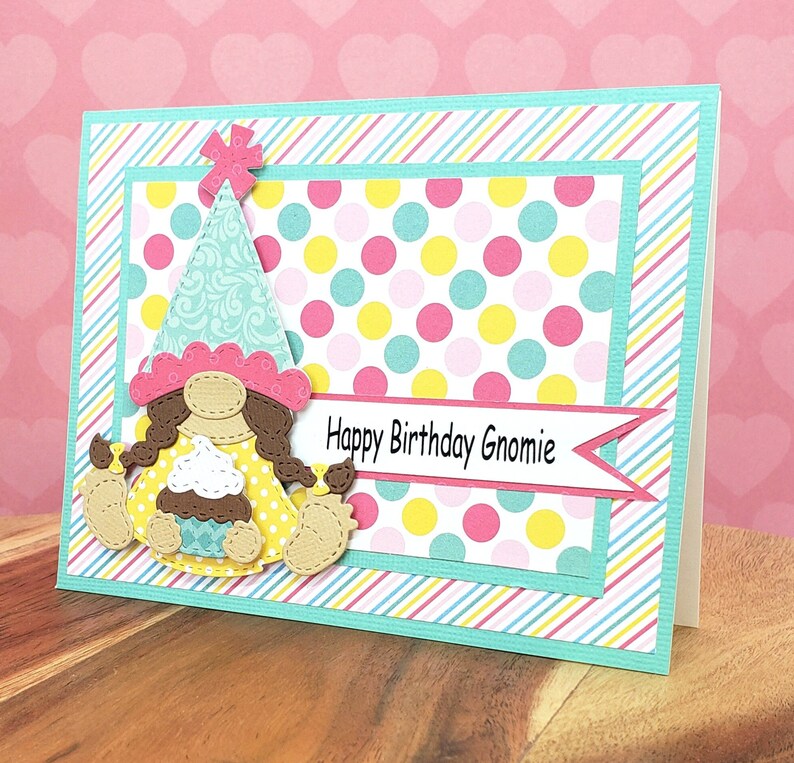 Happy Birthday Gnomie Card Gnome Birthday Card - Etsy
