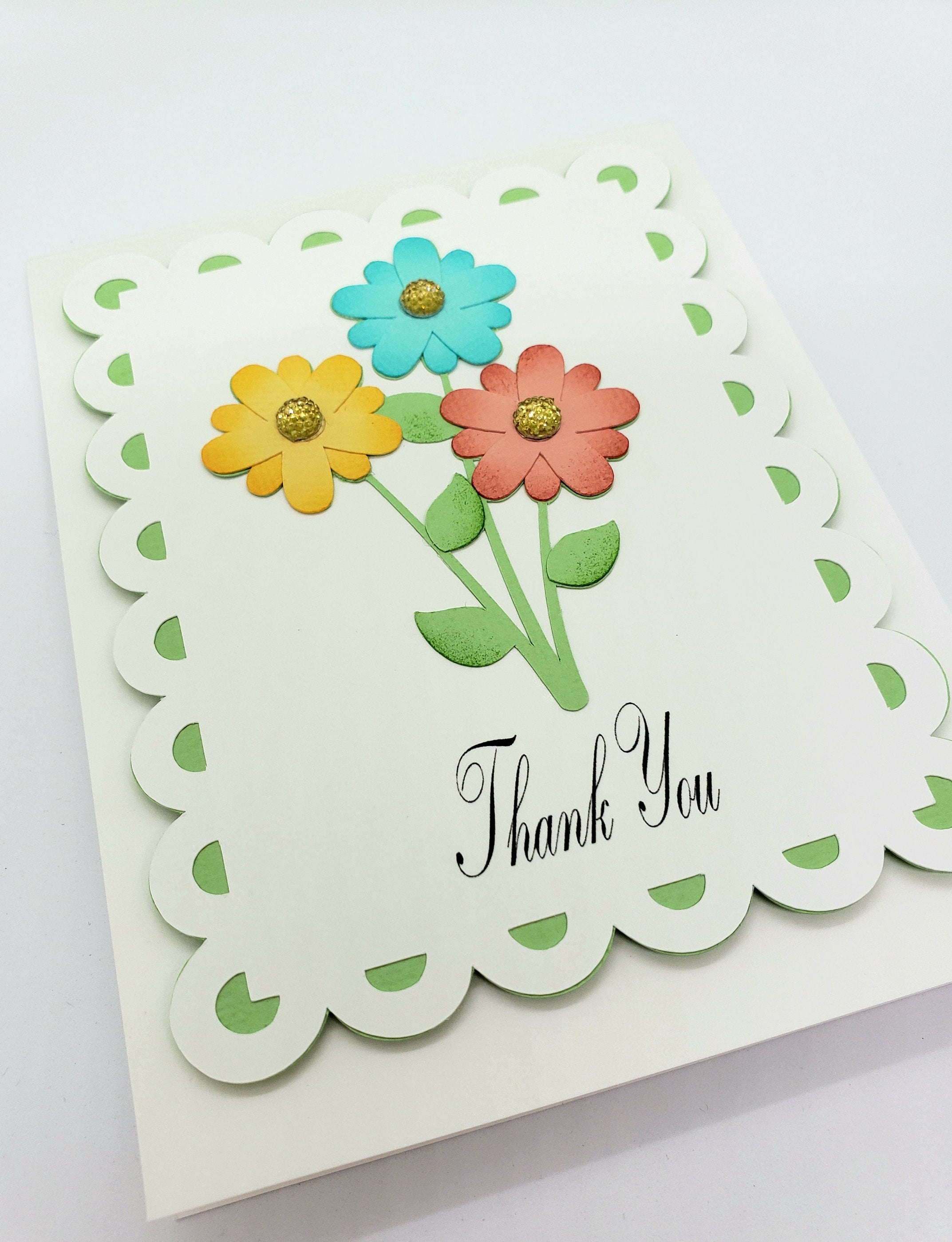 Flower Thank You Card, Appreciation Card, - Etsy