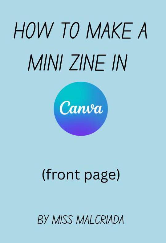 How to Make a Mini Zine on Canva - DIGITAL ZINE - Etsy