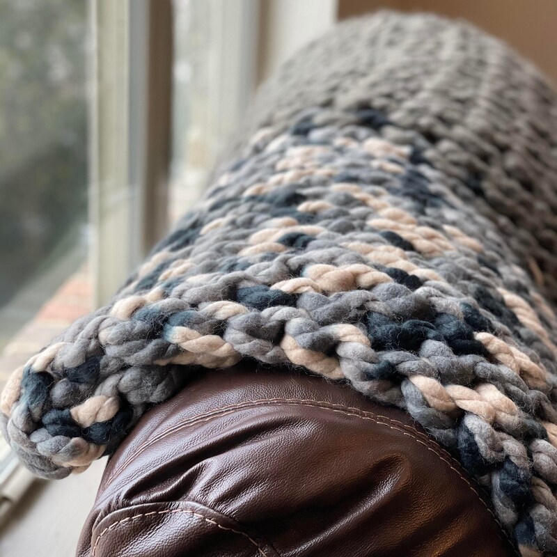 Hand Knit Throw - Etsy