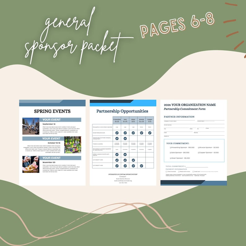 Generic Sponsor Packet, Partnership, Corporate, Event, Business ...