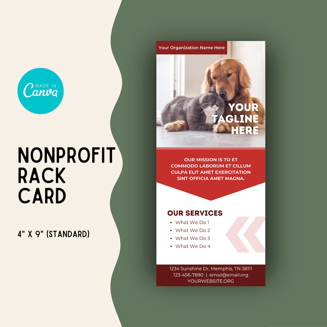 Nonprofit Rack Card, Impact, Charity, Community, Brochure, Handout ...