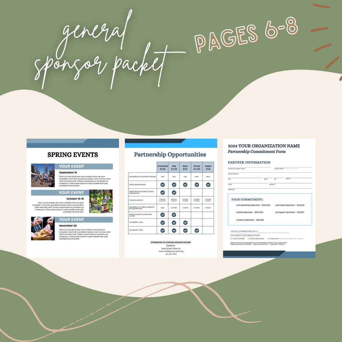 Generic Sponsor Packet, Partnership, Corporate, Event, Business ...