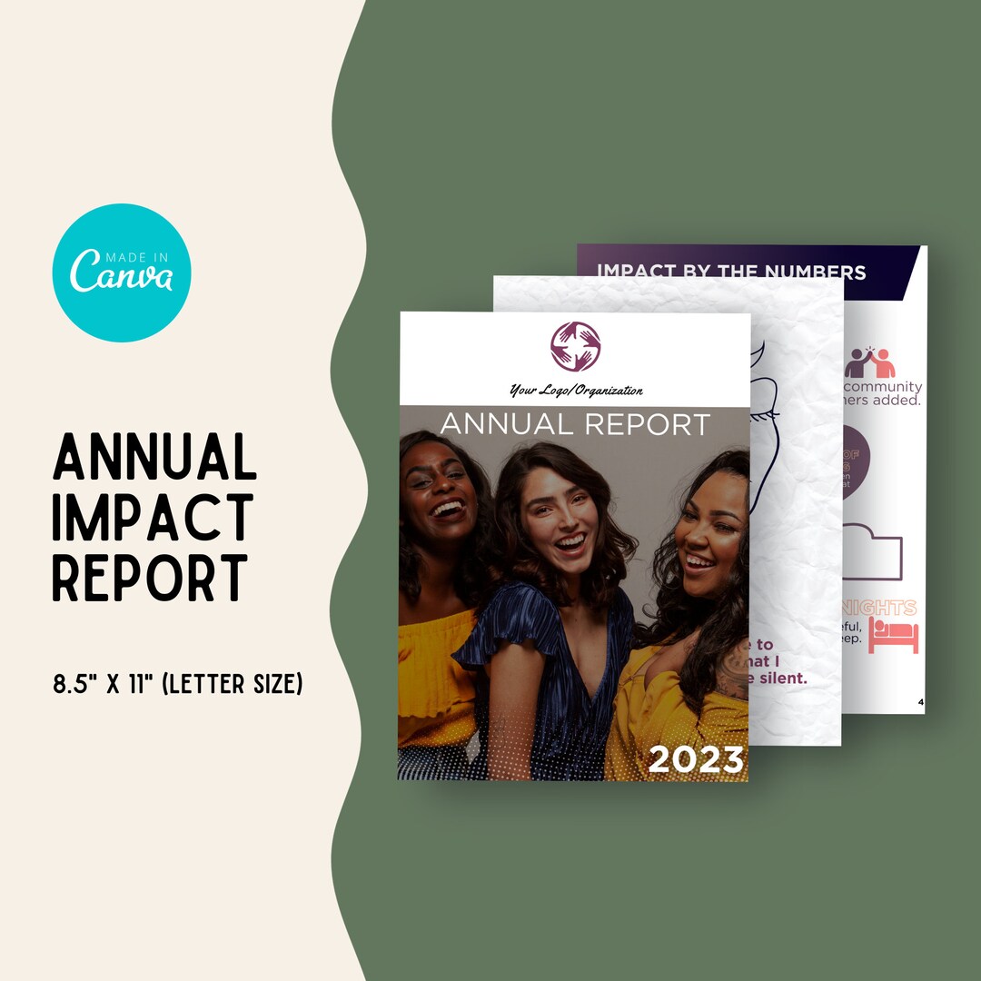 Annual Impact Report, Impact, Financial, Instant Download, Digital ...