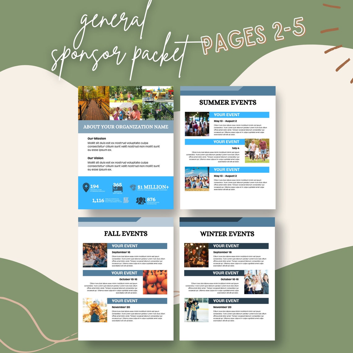 Generic Sponsor Packet, Partnership, Corporate, Event, Business ...