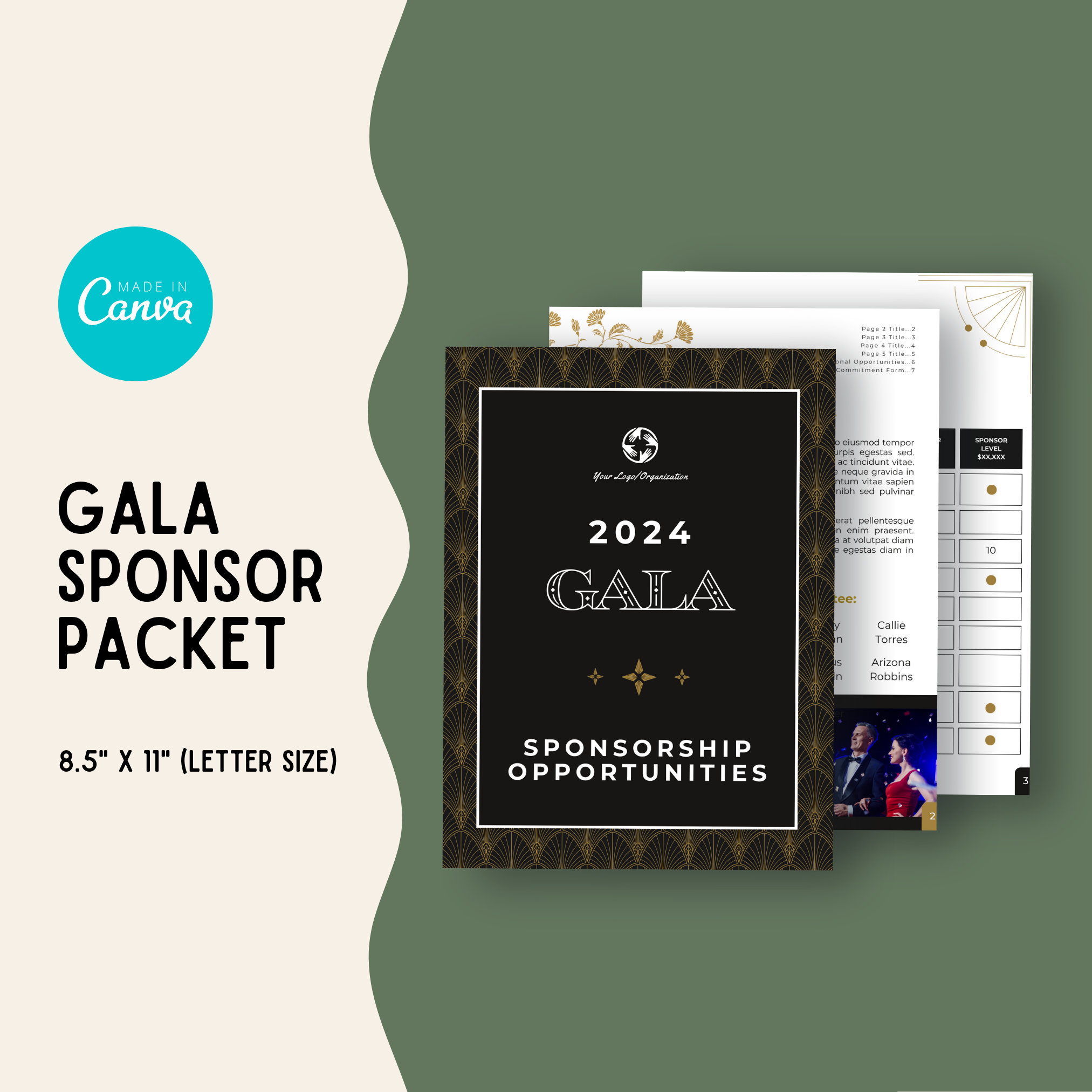 Gala Sponsor Packet, Partnership, Corporate, Event, Ball, Nonprofit ...