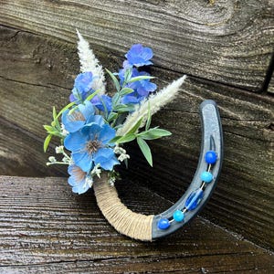Spring Blues Decorated Horseshoe - Etsy