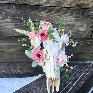 Pink Floral Skull - Etsy