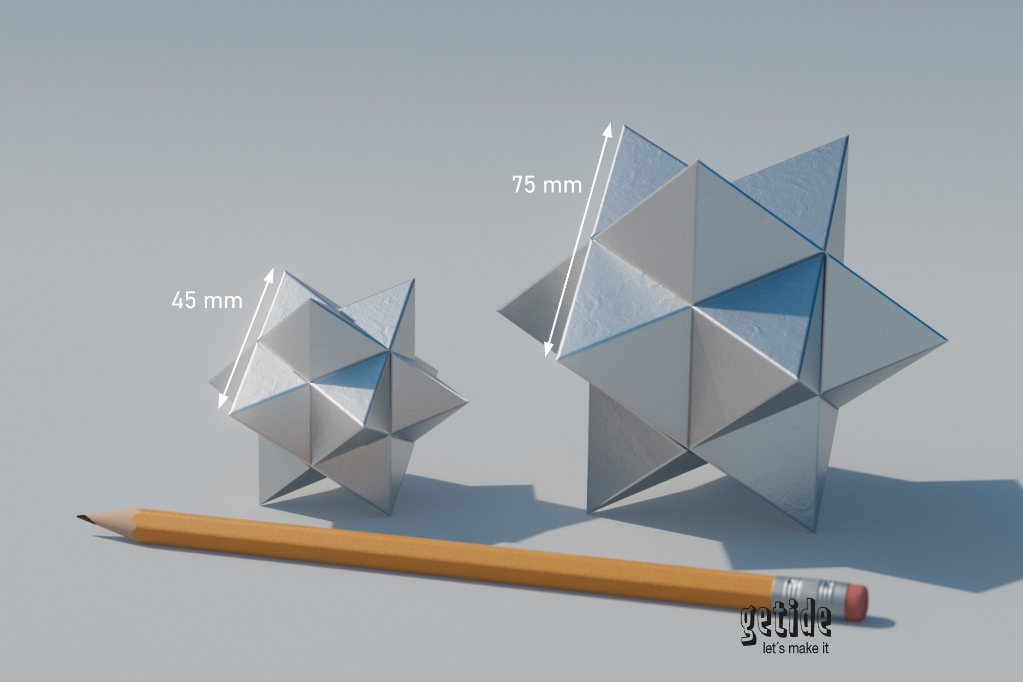 3D Star Puzzle, DIY, Paper Art, Do It Yourself, Pepakura, Decoration ...