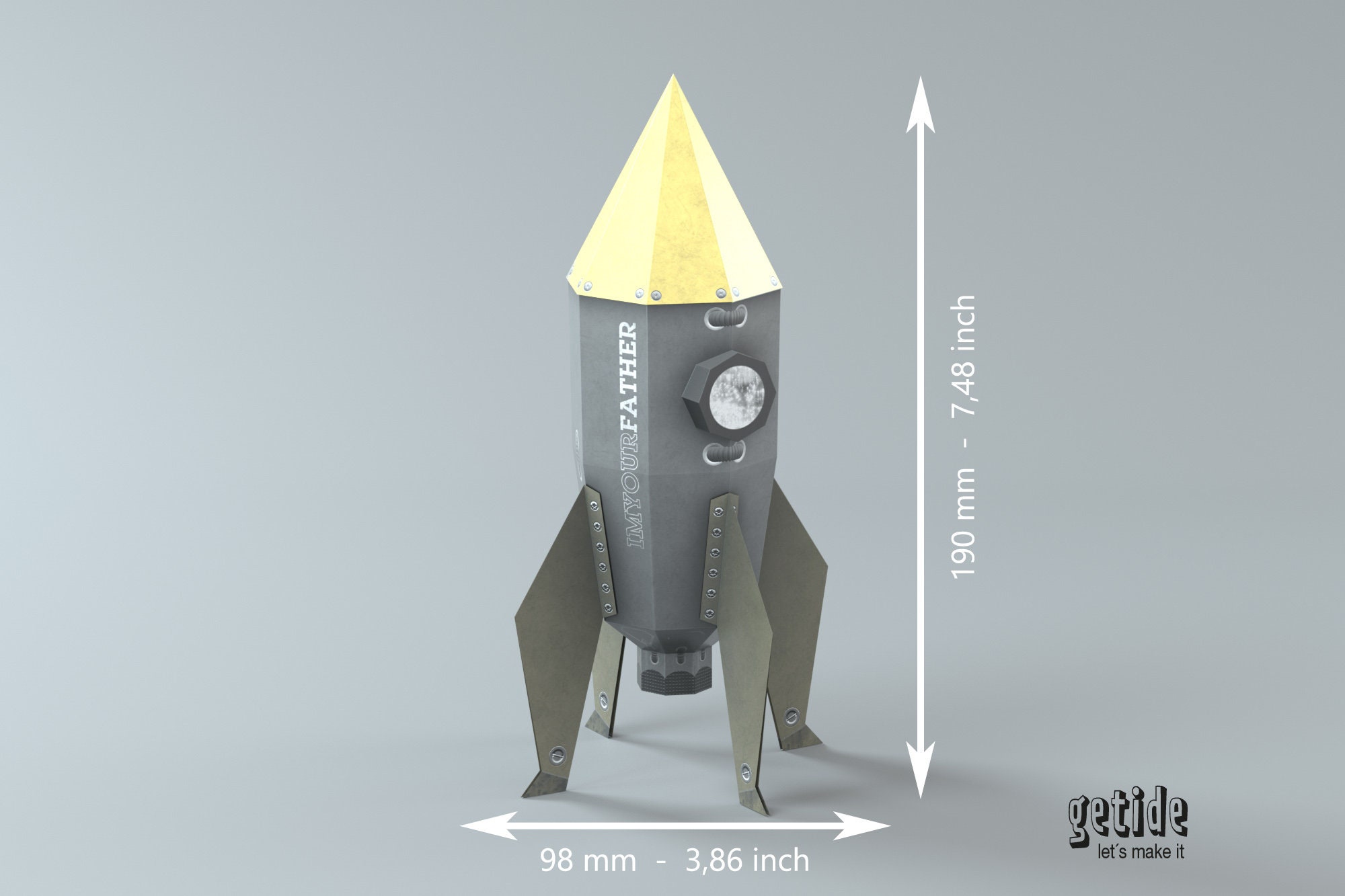 3D Paper Craft Rocket Set Family, DIY Decoration, 3D Origami, Paper Toy ...
