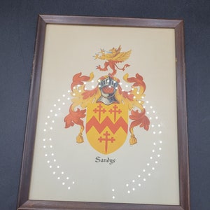 Sandys Coat of Arms Framed Family Crest - Etsy