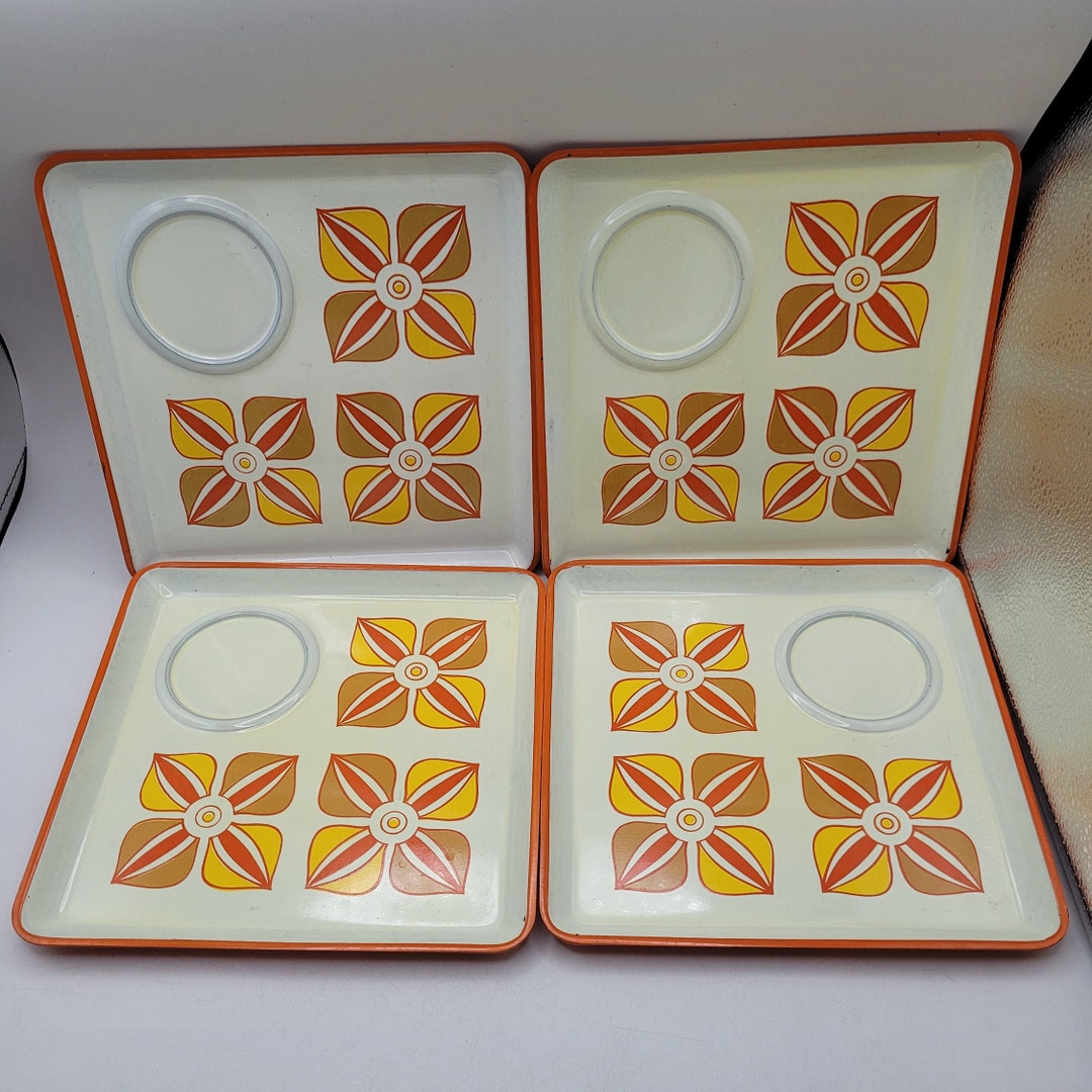 Deco Melamine Dinner Plates ~ Set of 4 - Etsy