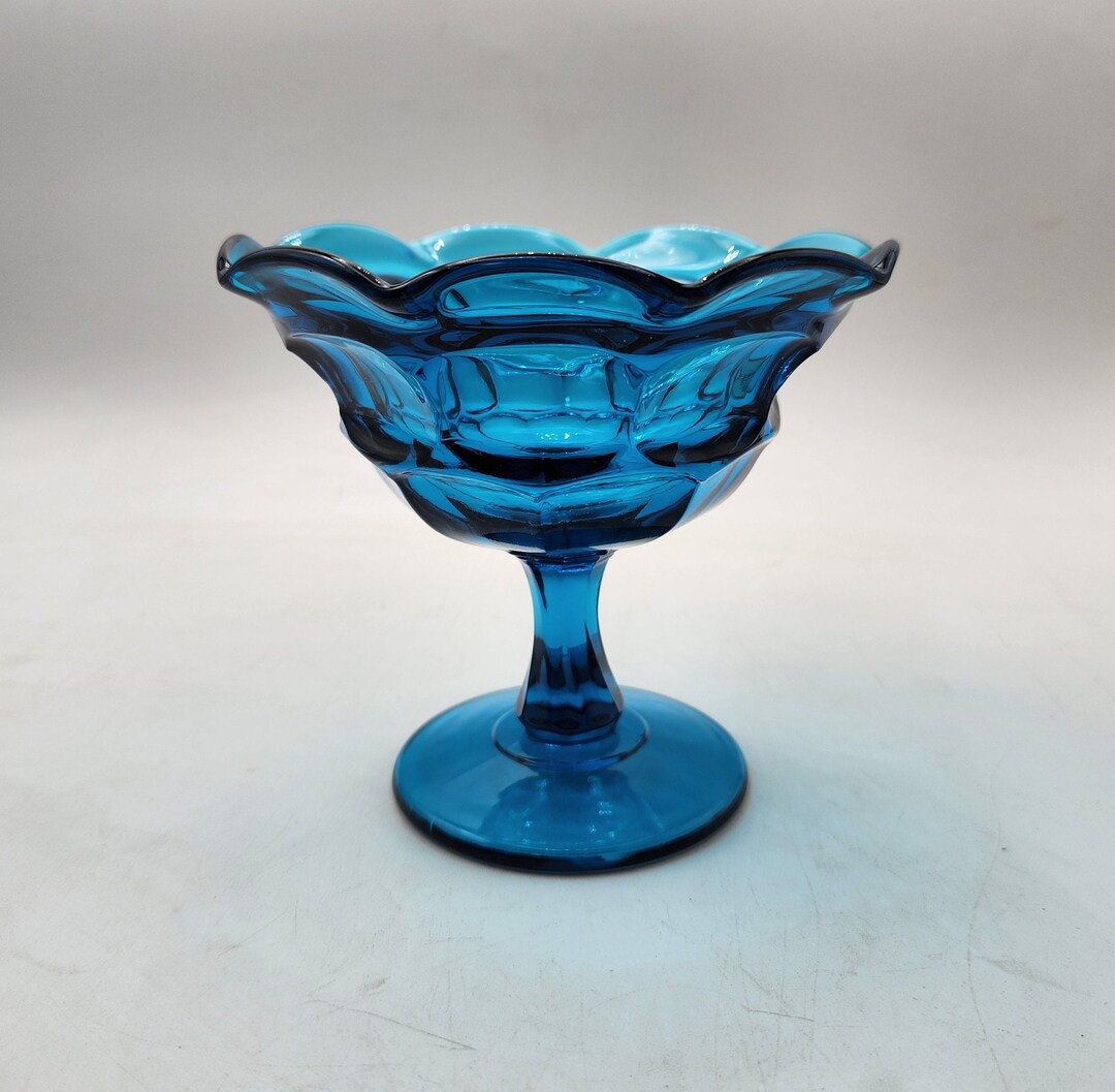 Blue Glass Compote - Etsy