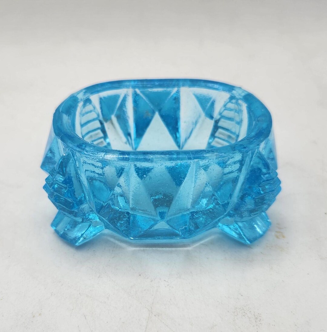 EAPG Blue Glass Master Salt Cellar - Etsy