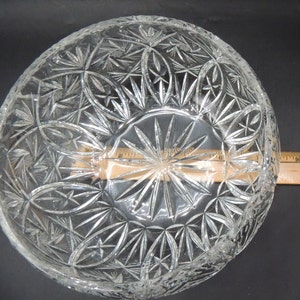 Cut-crystal Bowl W/scalloped Edges & Pinwheel Pattern - Etsy