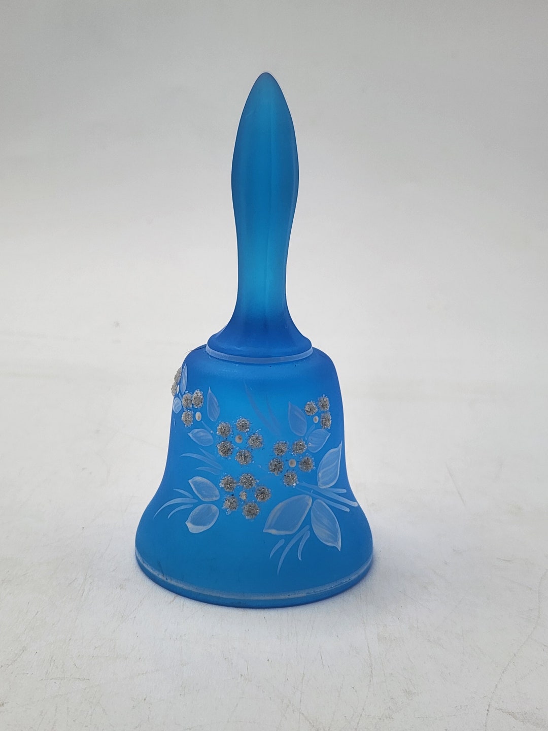 Westmoreland Blue Satin Glass Bell - Etsy