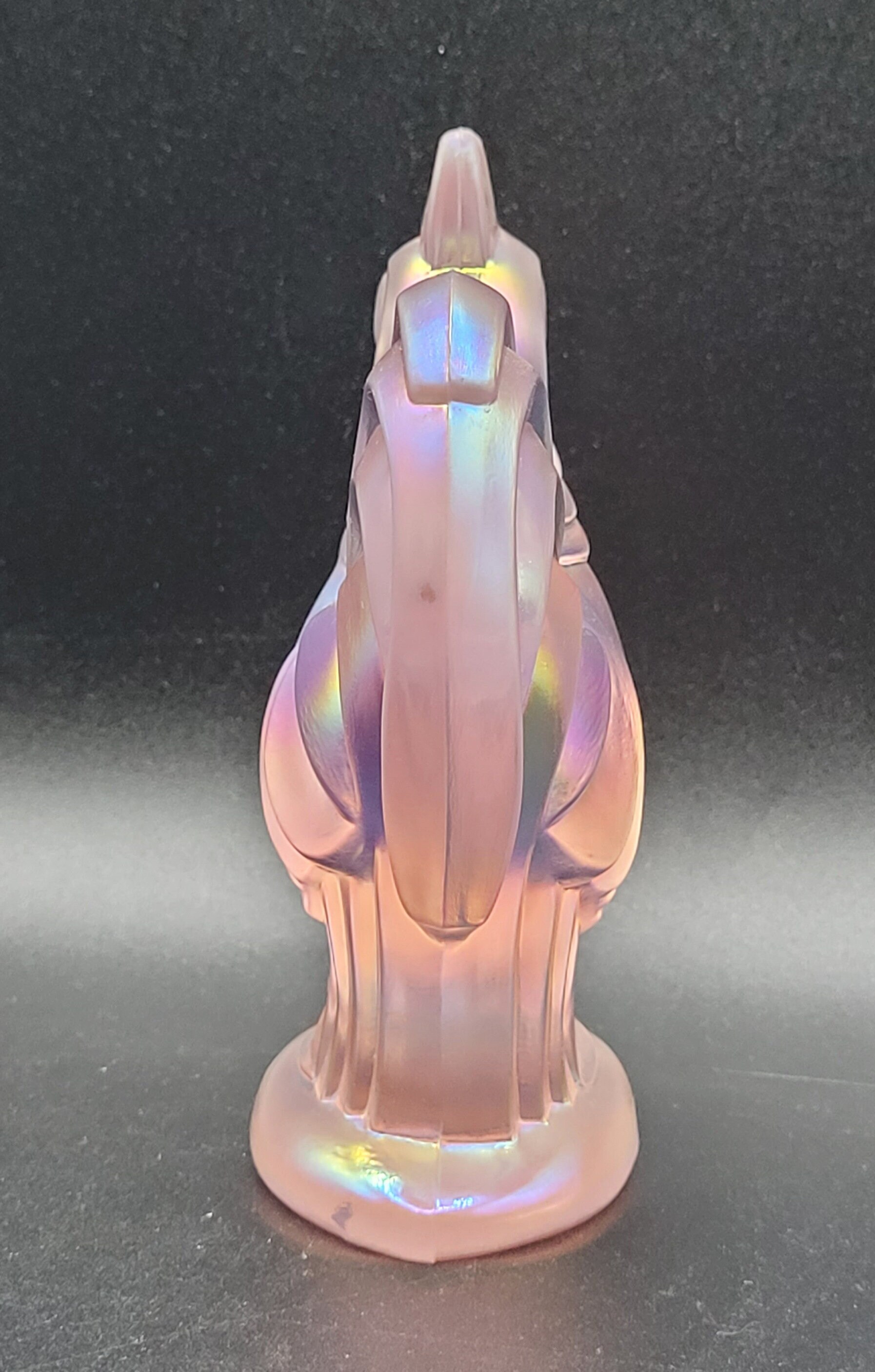 Fenton Pink Satin Carnival Glass Rooster Figurine - Etsy