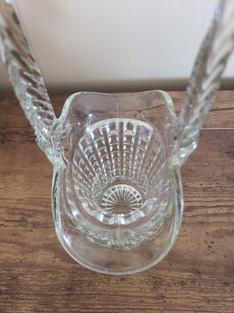 Imperial Glass Monticello Crystal Waffle Block Bridal Basket - Etsy