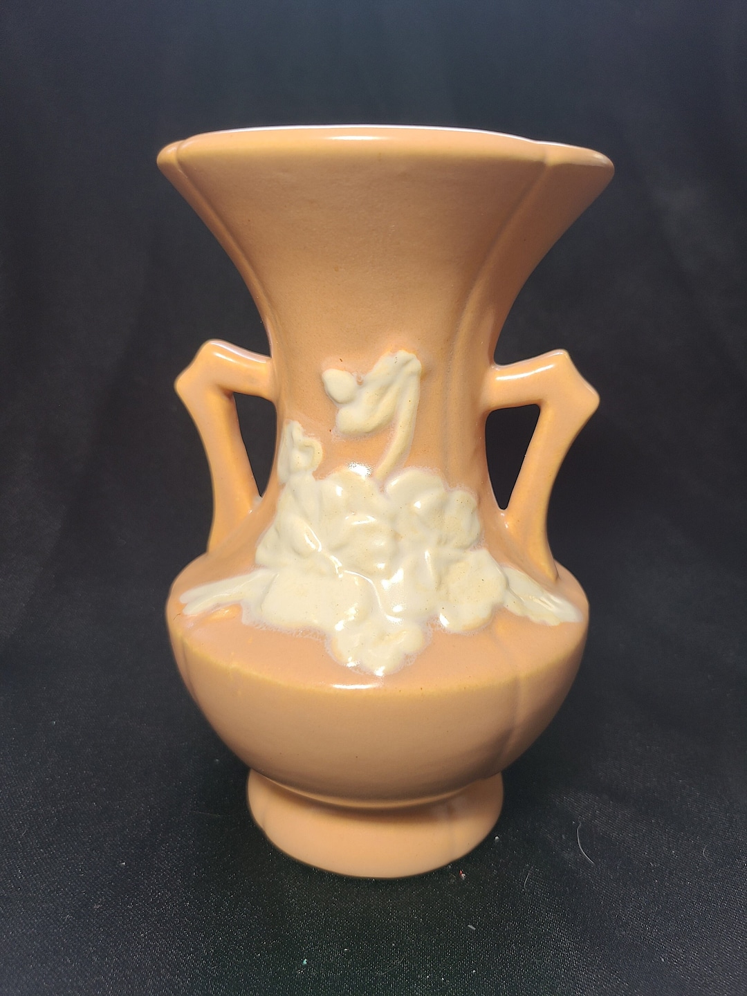 Weller Pottery Cameo Peach Double Handled Vase - Etsy