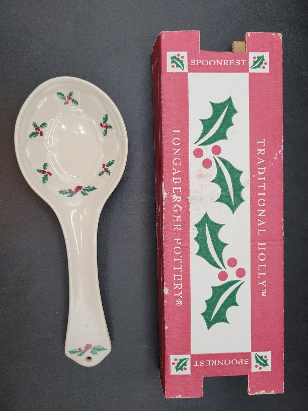 Longaberger traditional Holly Spoon Rest - Etsy