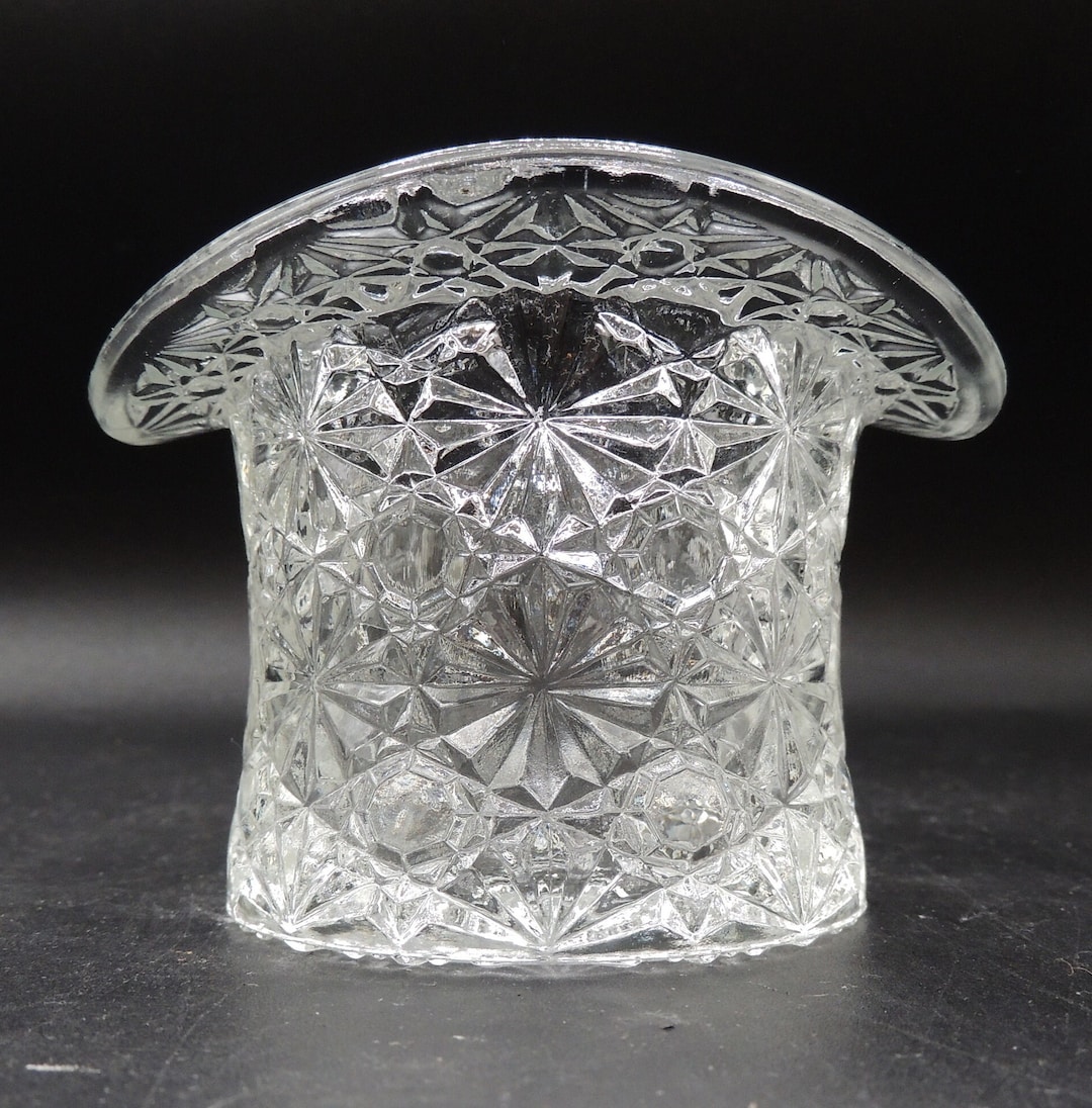 Fenton Clear Daisy & Button Top Hat Toothpick Holder - Etsy