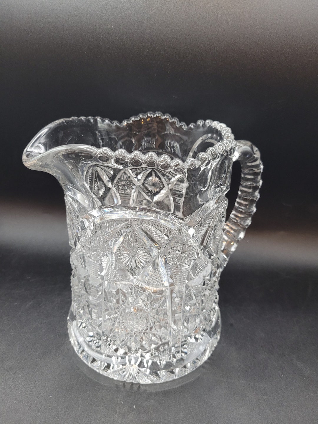 EAPG Star and Flower Water Pitcher - Etsy