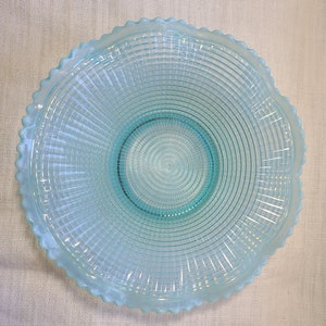 Model Flint Glass Company Blue Opalescent Dish - Etsy