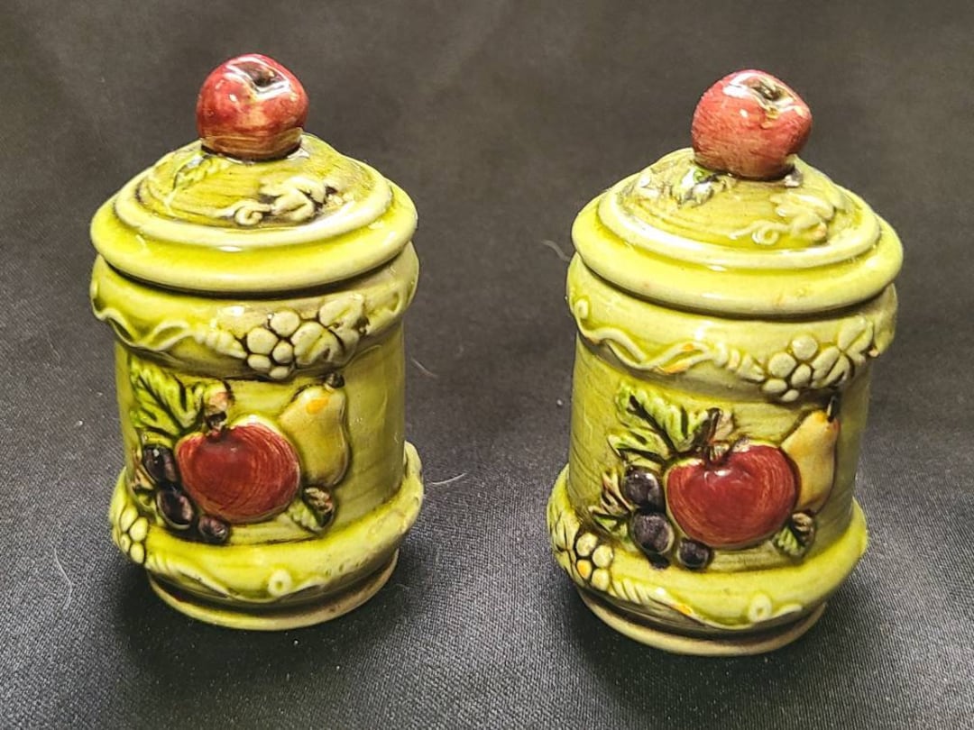 Lefton Pear and Apple Salt & Pepper Shakers - Etsy