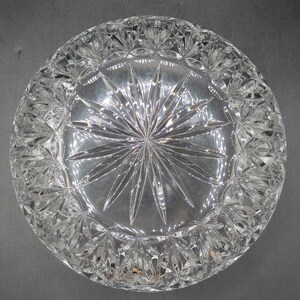 Cut-crystal Bowl W/scalloped Edges & Pinwheel Pattern - Etsy