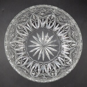 Cut-crystal Bowl W/scalloped Edges & Pinwheel Pattern - Etsy