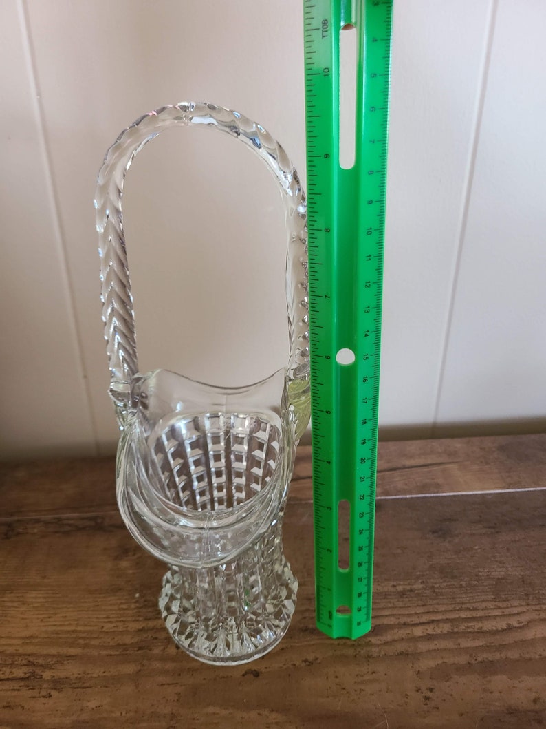 Imperial Glass Monticello Crystal Waffle Block Bridal Basket - Etsy