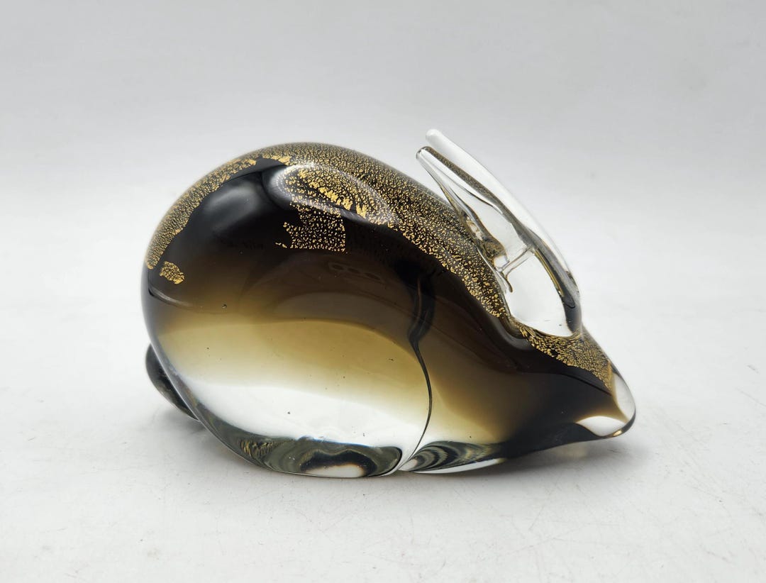 Murano Art Glass Rabbit Paperweight - Etsy