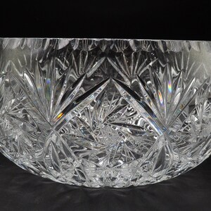 Cut-crystal Bowl W/scalloped Edges & Pinwheel Pattern - Etsy