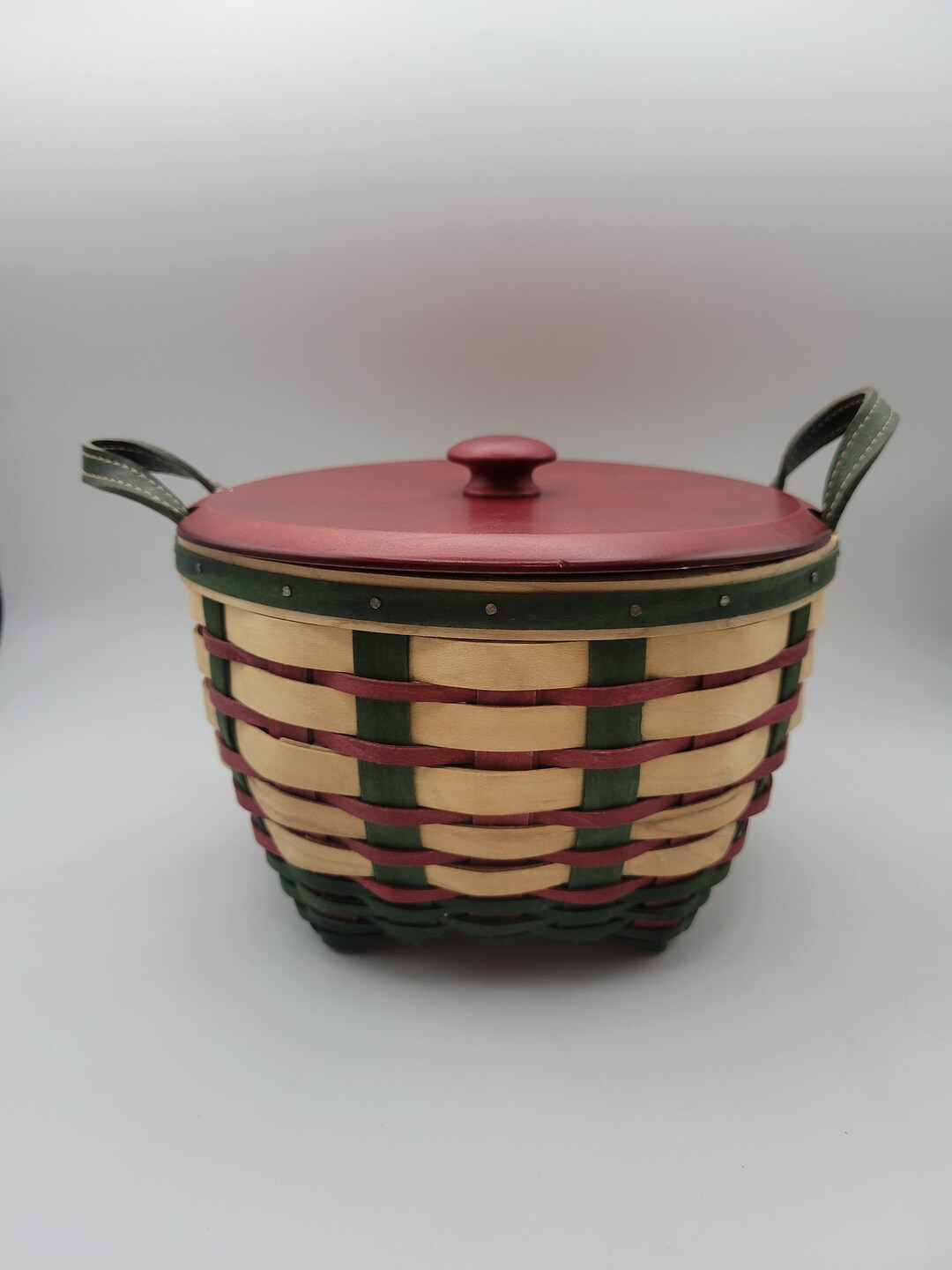 Longaberger "welcome Home Bee" Basket W/lid and Plastic Lidded ...