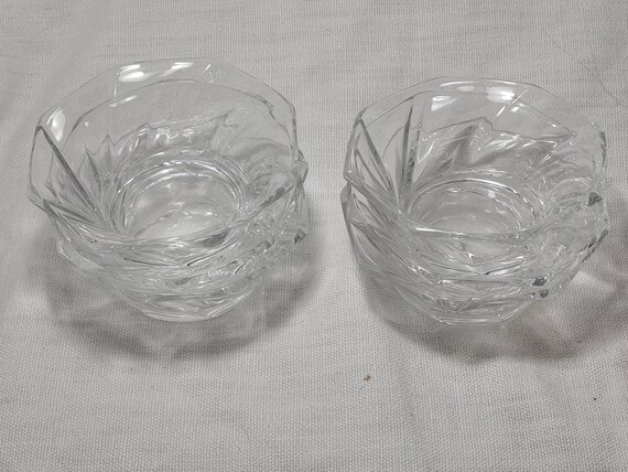 6 Heisey Glass Twist Pattern Dessert Bowls | Etsy