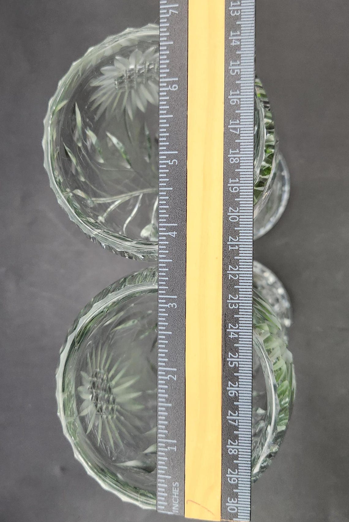 Brilliant Cut Glass Corset Vase Pair - Etsy