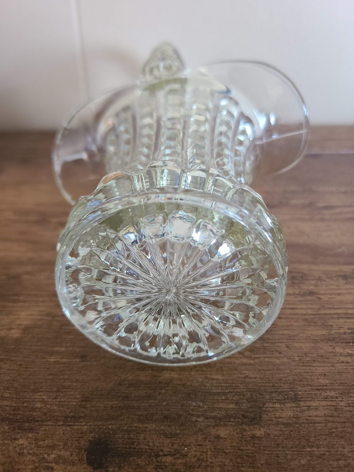 Imperial Glass Monticello Crystal Waffle Block Bridal Basket - Etsy