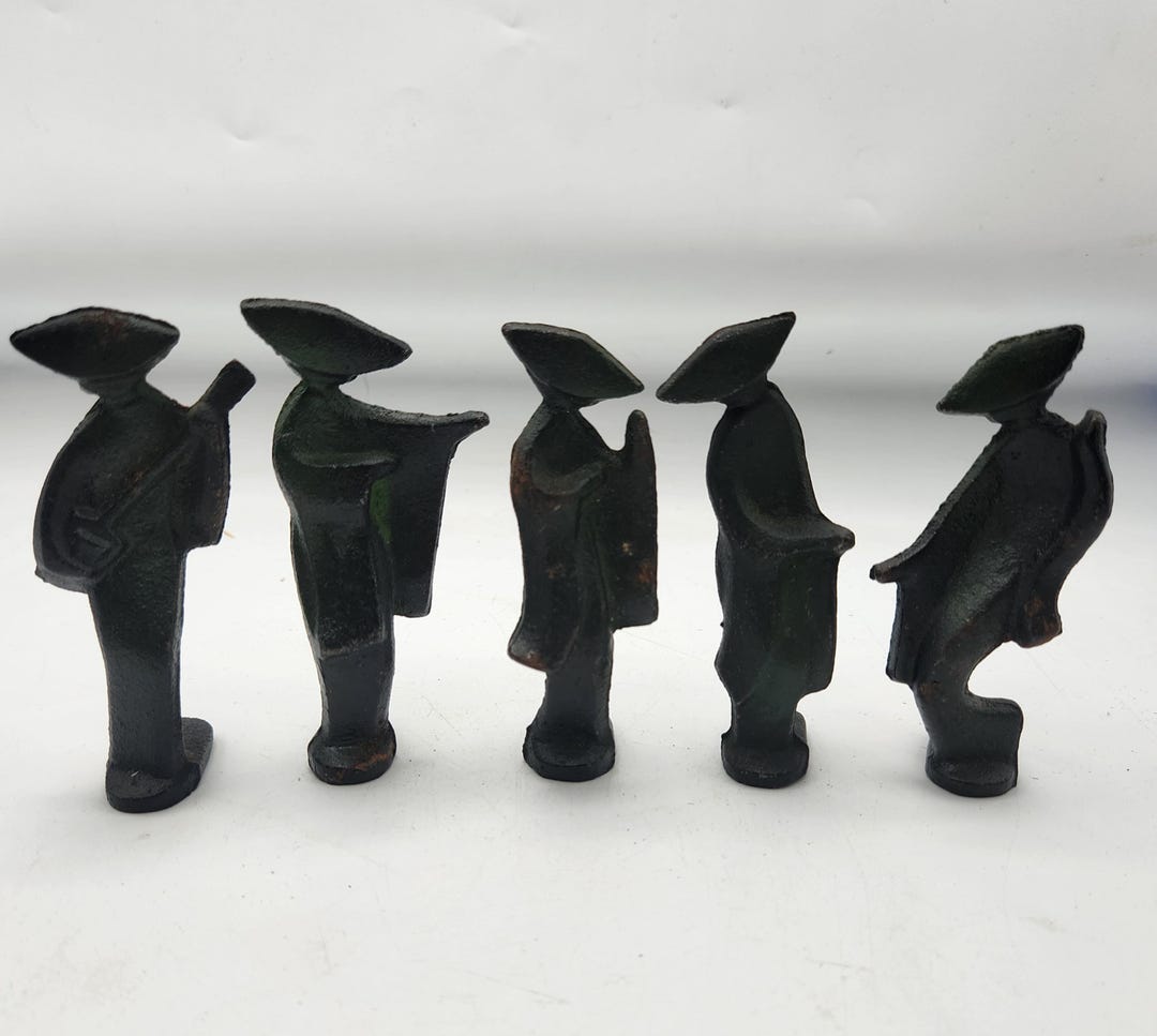 Cast Iron Geisha Figurines ~set of 5 - Etsy