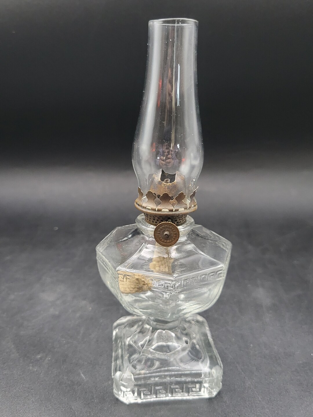 EAPG Mini Greek Key Oil Lamp - Etsy