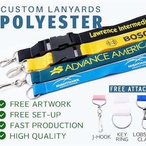 Polyester Lanyard | Custom Lanyard | PERSONALIZED Lanyard | Screen ...