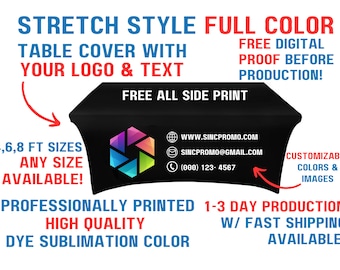 Custom Table Runner Full Color Printing With YOUR Logo and Text Free ...